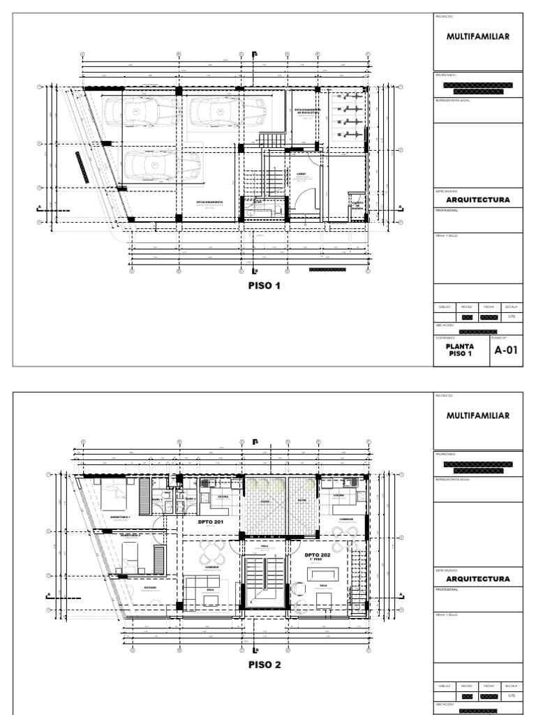 Arquitectura Multifamiliar 5F + duplex | PDF