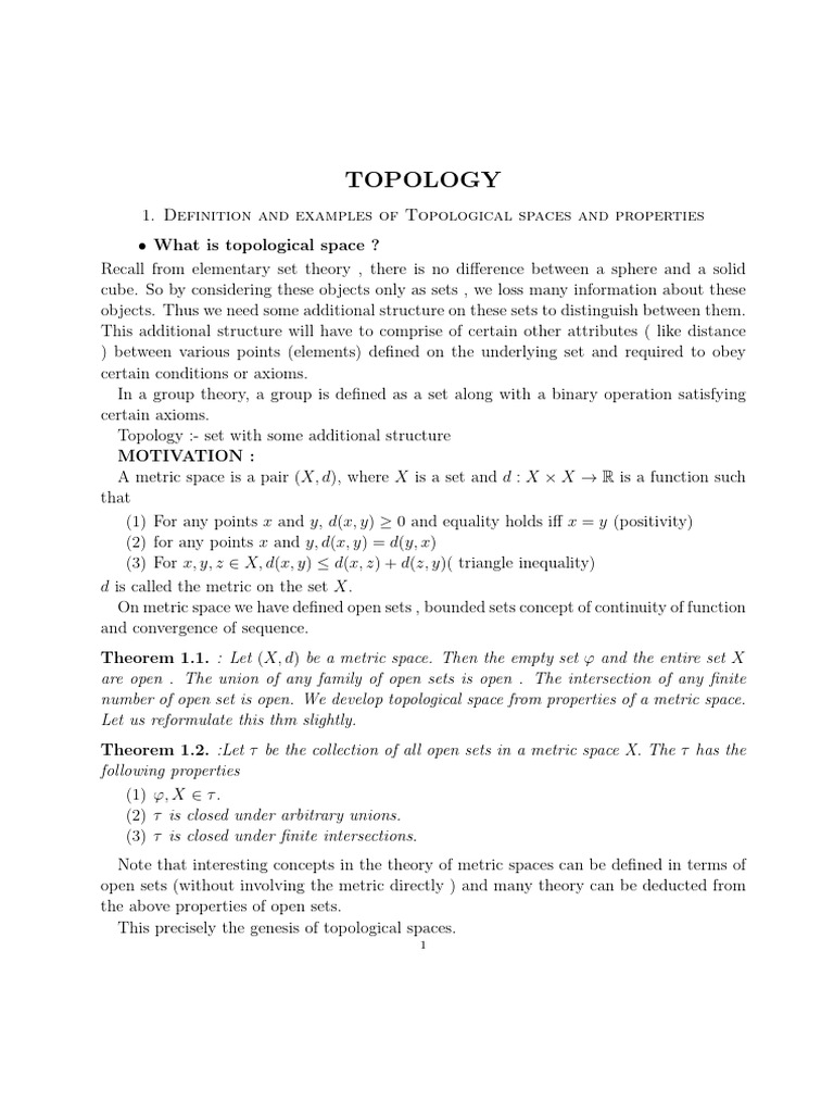 Topology Notes Final | PDF
