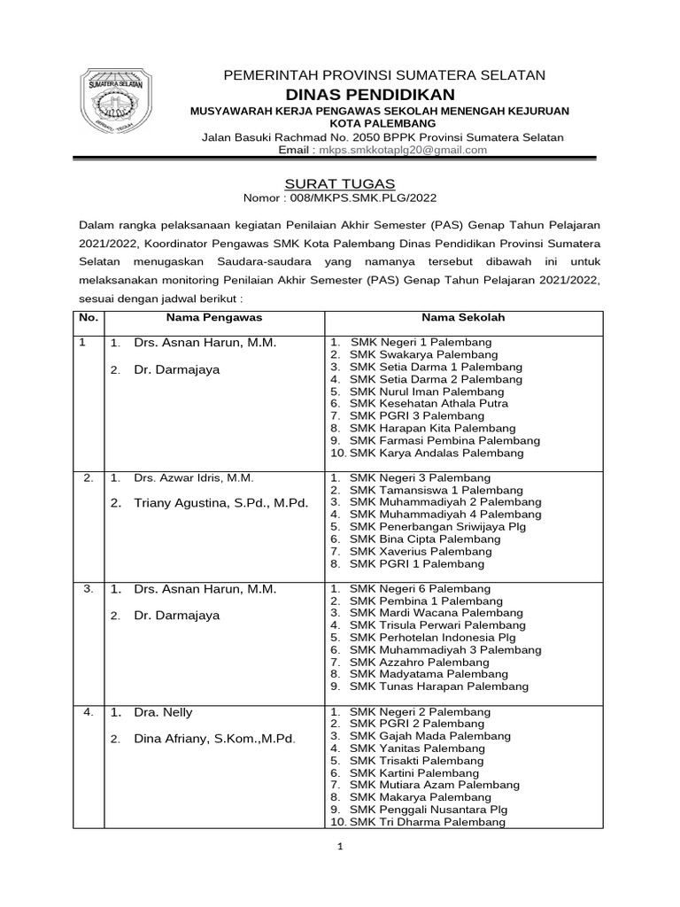 SRT TUGAS MONITORING USP 2022 Kelas X Dan XI | PDF