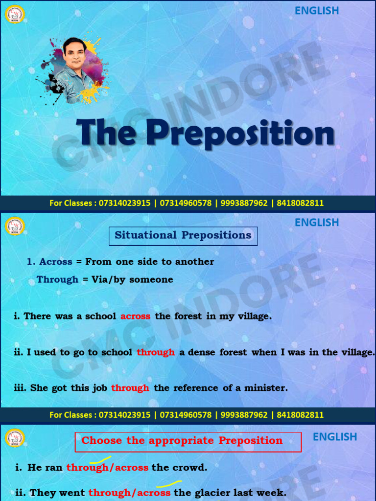 Preposition 11 | PDF | English Language | Linguistics