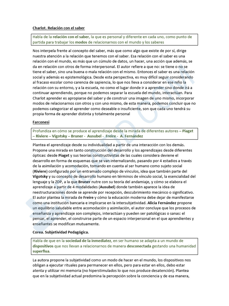Resumen de Resumen 2022 Psa | PDF | Teoría de apego | Ciencias sociales