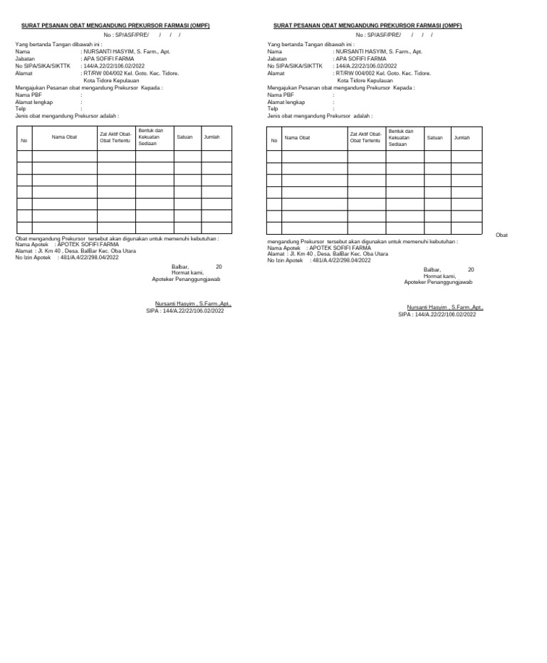 SP Prekursor Terbaru | PDF