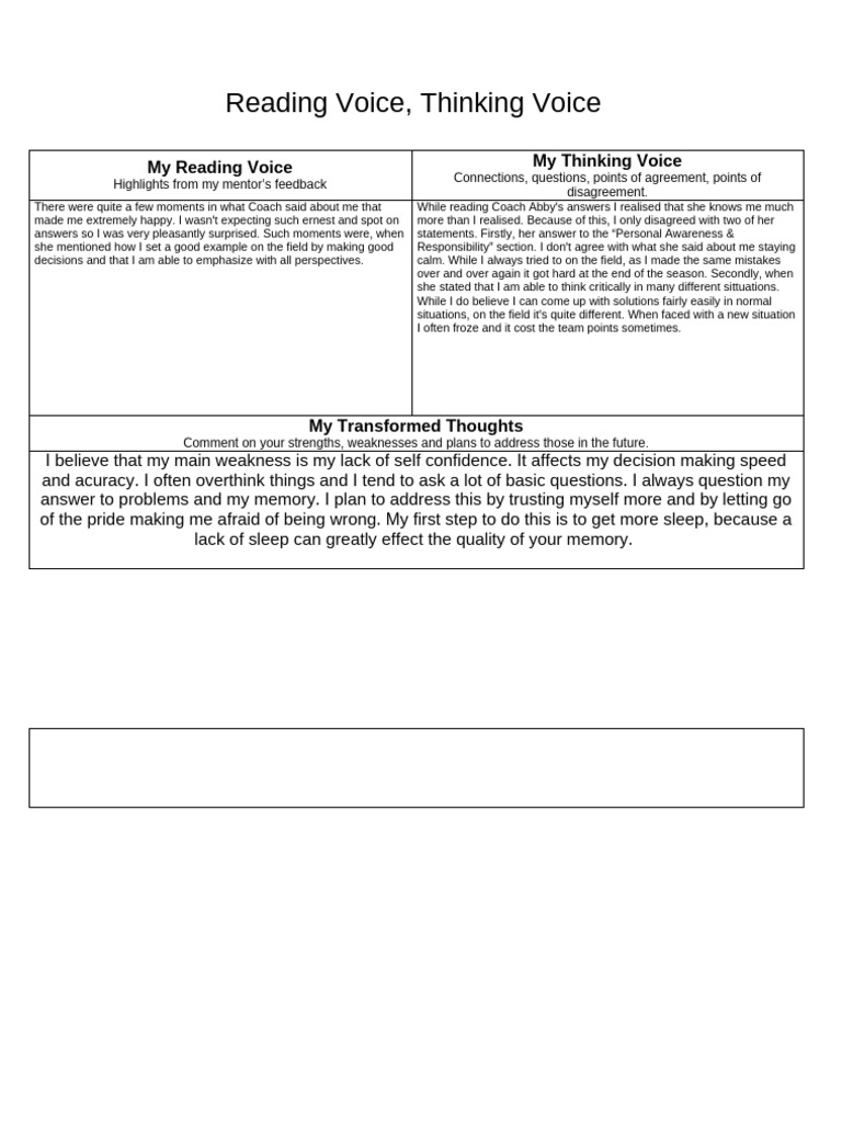 Lesson 4 Read Voice Think Voice | PDF
