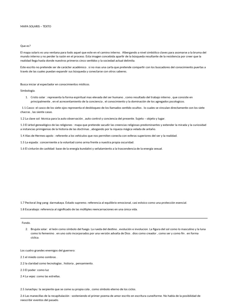 Mapa Solaris | PDF | Filosofía