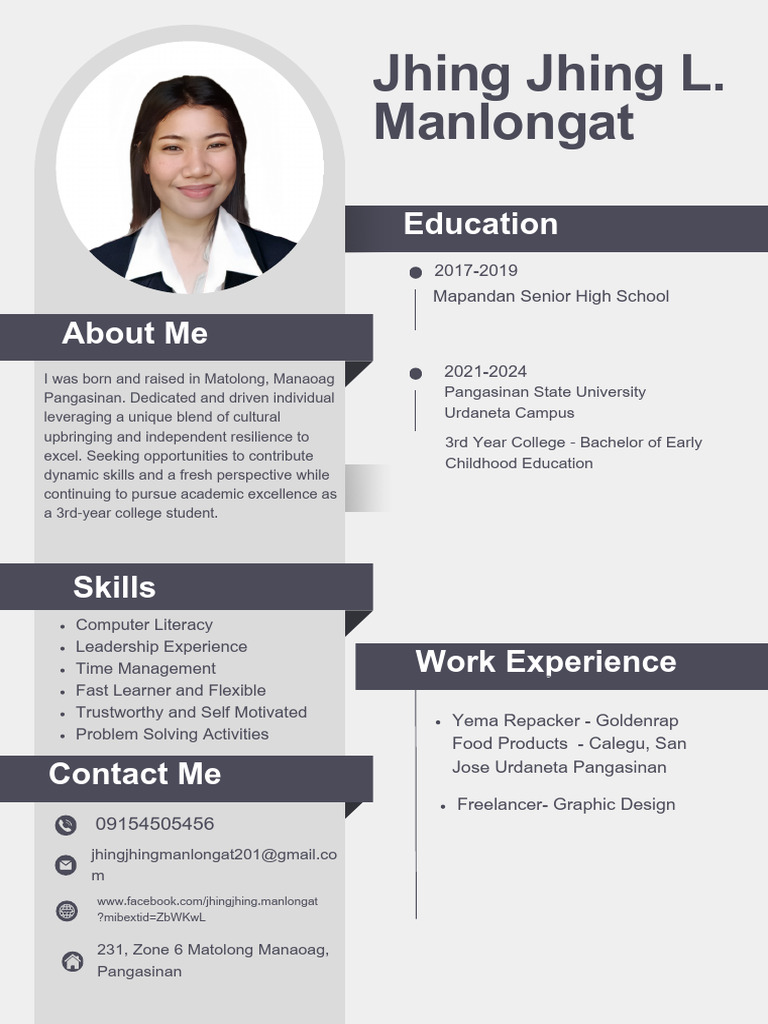 MANLONGAT-JHING JHING-RESUME | PDF