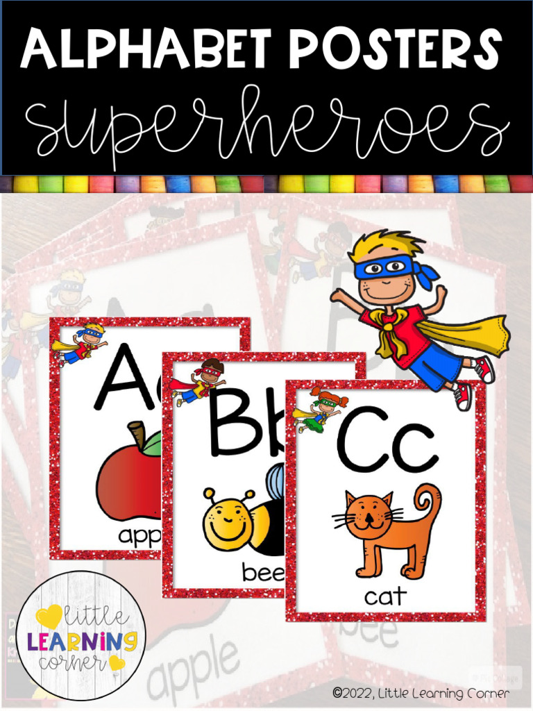 Superhero Alphabet Posters | PDF