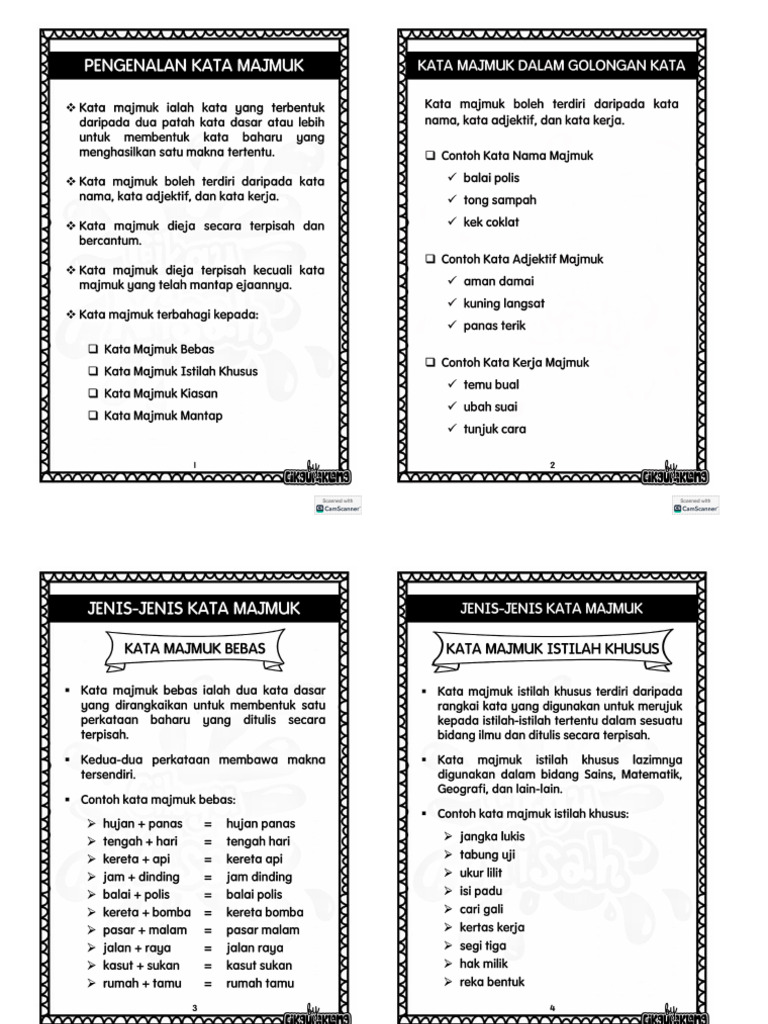 Kata Majmuk t6 | PDF