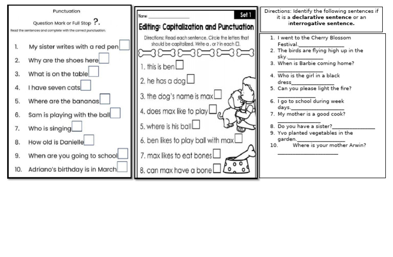 Declarative and Interrogative Sentence | PDF