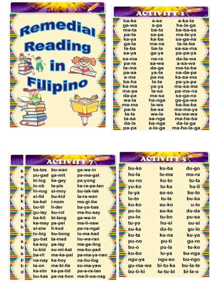Filipino Remedial Reading | PDF
