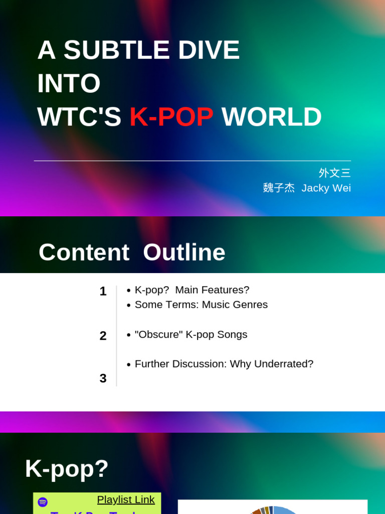 A Subtle Dive into WTC's K-pop World | PDF