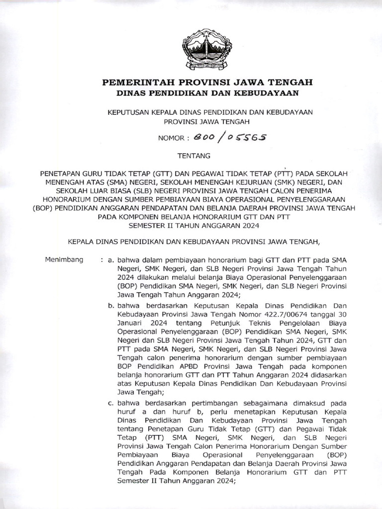 Konsideran SK Smt.2 - 2024 | PDF