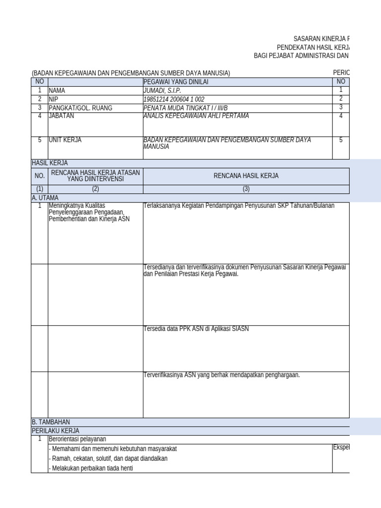 Contoh SKP Ja-Jf | PDF