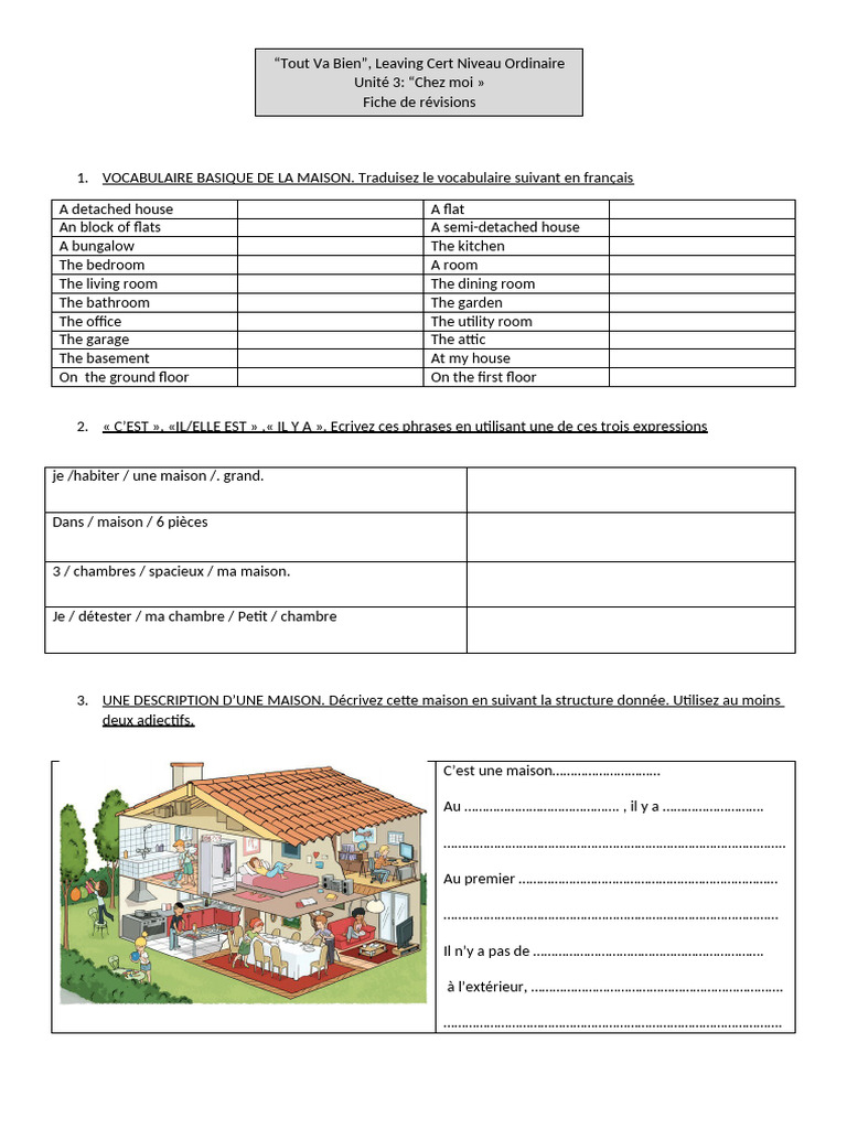 French Unit 3 Leaving Cert Ireland | PDF