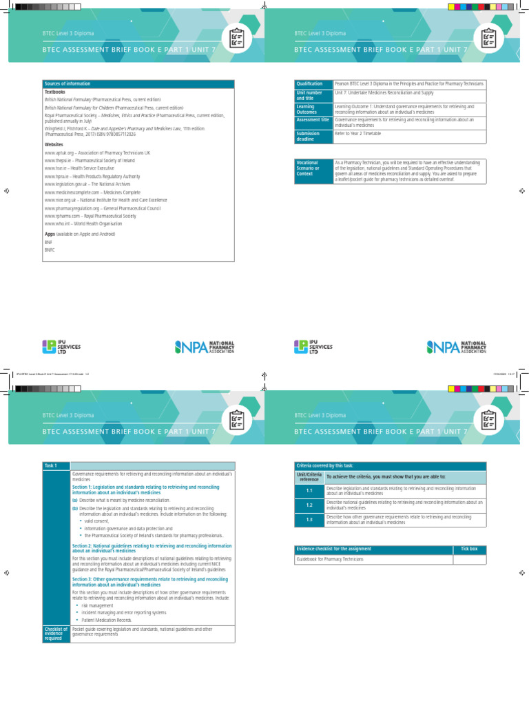 Btec Y2 2023 BK e U7 Assessment | PDF