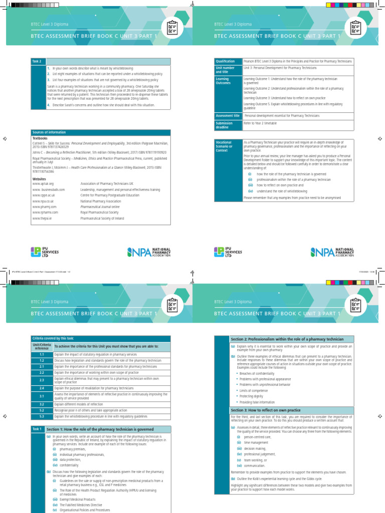 BTEC Y2 2023 BK C U3 Assessment | PDF