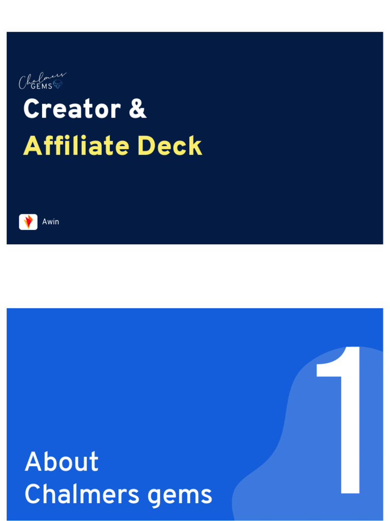Master Awin Creator Affiliate Deck | PDF