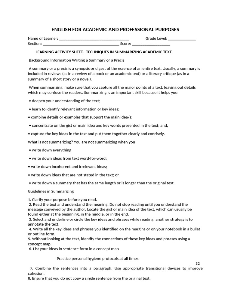 English For Academic and Professional Purposes - Las 3rd Q Week 3 | PDF