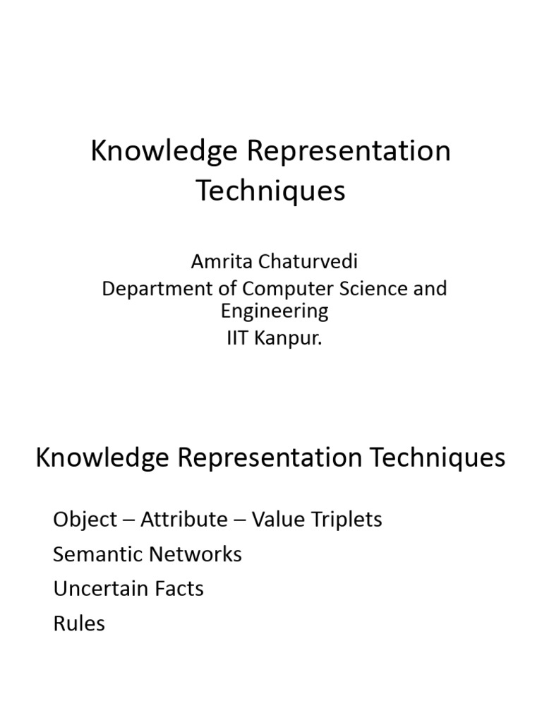 Week-3 - Knowledge Representation Techniques | PDF