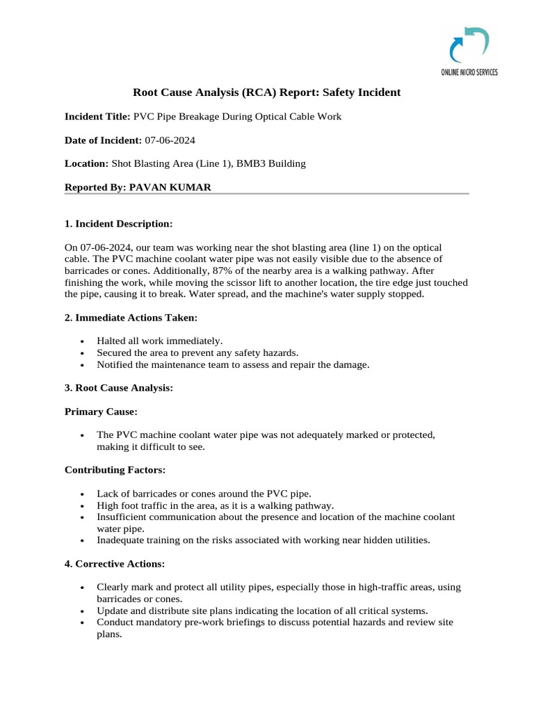 Root Cause Analysis OMS | PDF