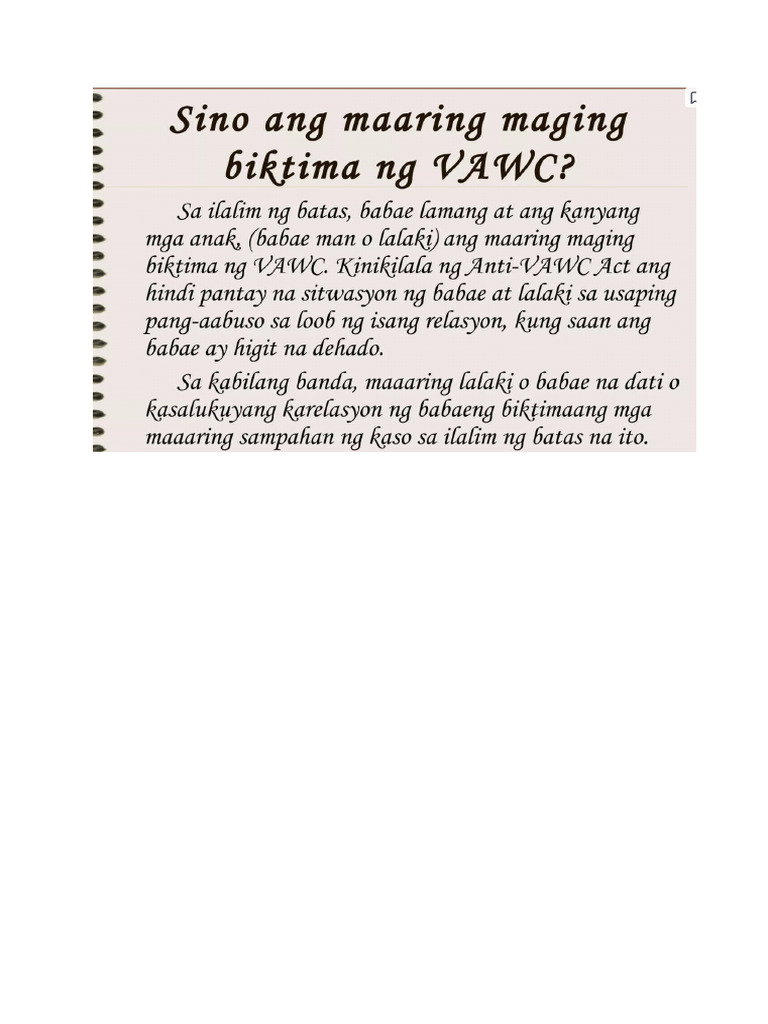 Vawc Tagalog | PDF