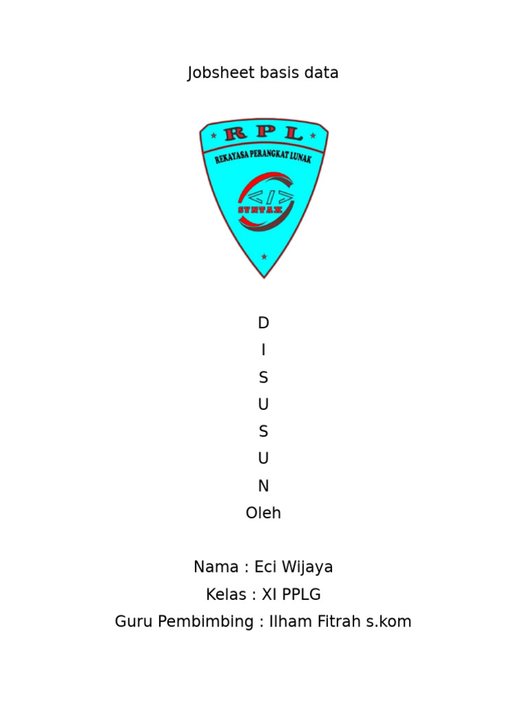 Jobsheet Basis Data Eci | PDF