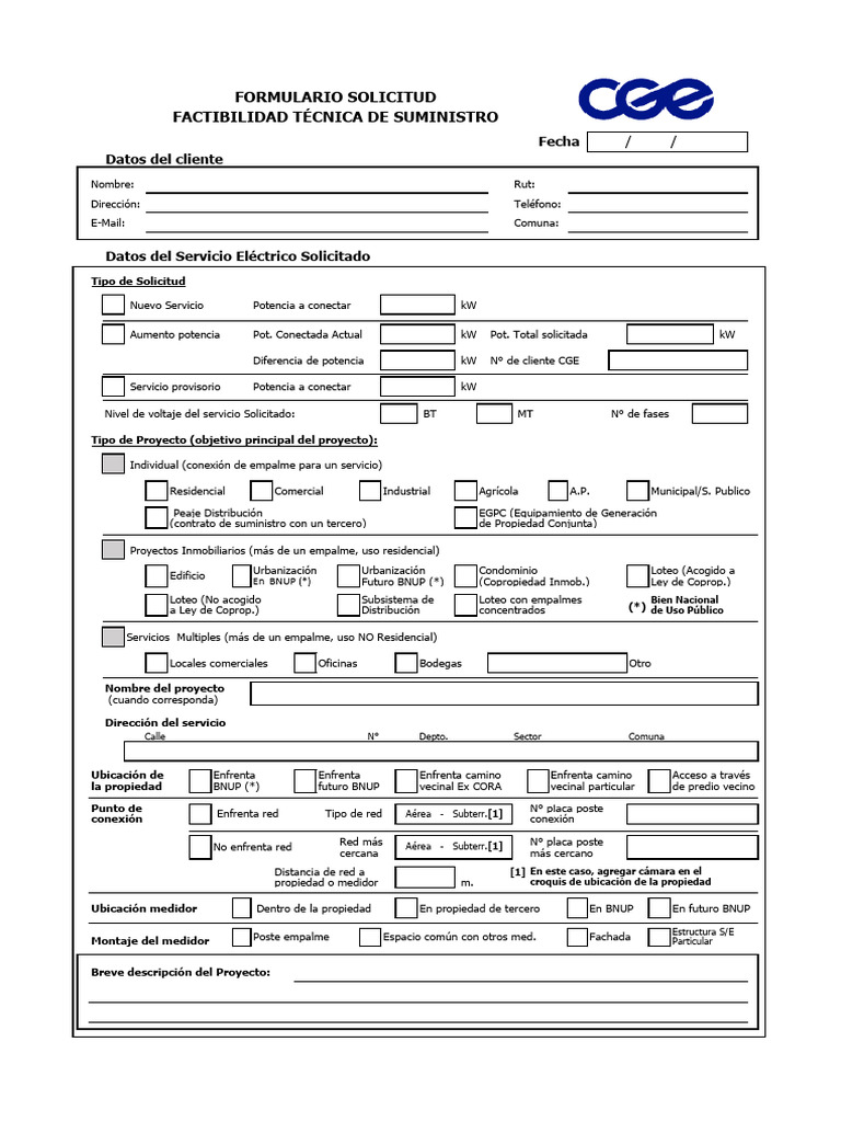 Modelo Formulario Factibilidad Ago 2024 | PDF