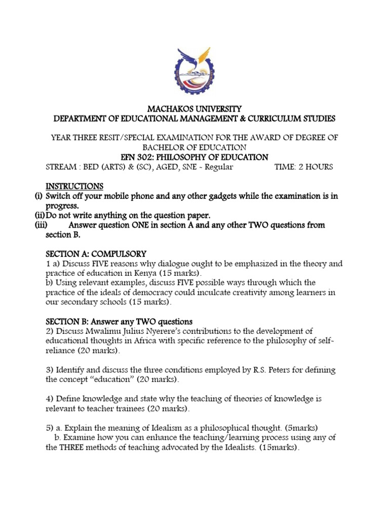 Efn 302 Philosophy of Education | PDF | Career & Growth | Art