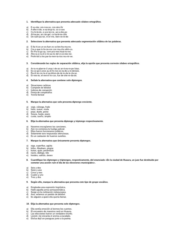 Ortografía Ejerc. | PDF