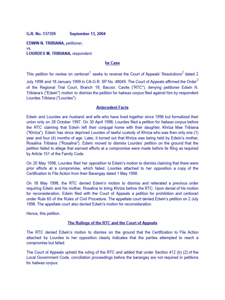 Spec Pro Cases Habeas Corpus | PDF