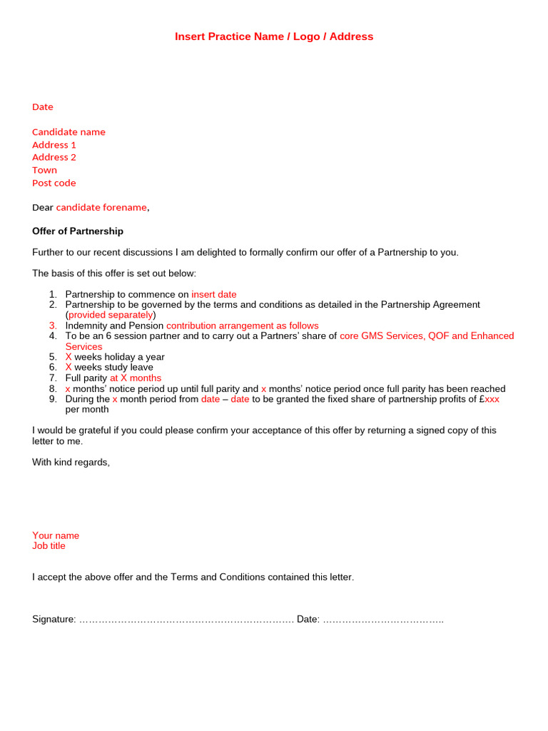 Partnership_Offer_Letter_Template | PDF