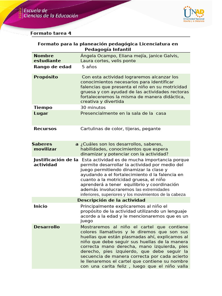 Fomato Tarea 4 Eliana | PDF
