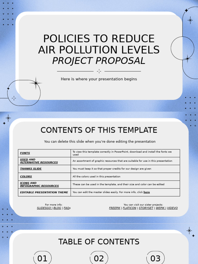 Policies To Reduce Air Pollution Levels Project Proposal | PDF