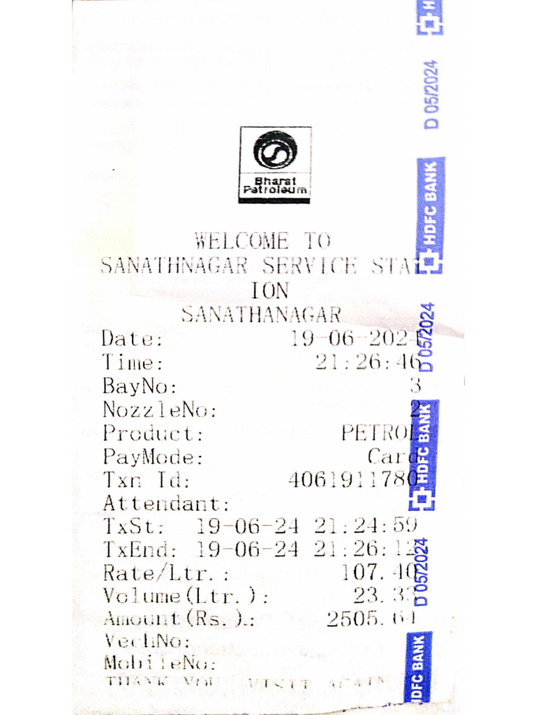 Petrol Bill 19th June | PDF
