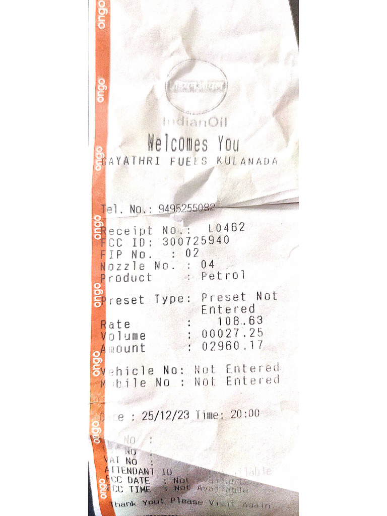 Petrol Bill 23 Dec | PDF