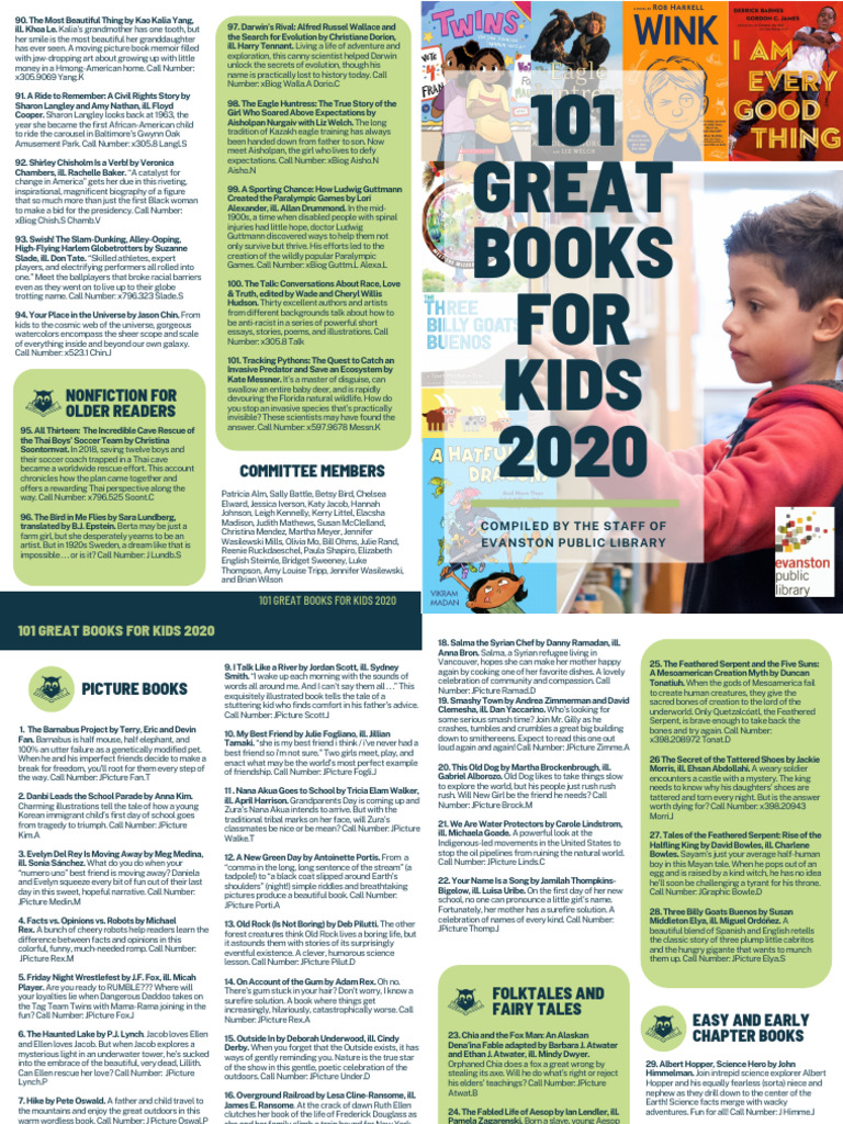 101 Great Books For Kids 2020 | PDF