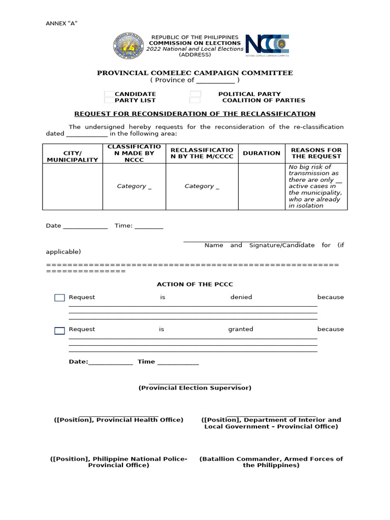 Appeal Reclass. Temp | PDF