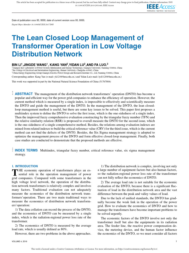 The Lean Closed Loop Management of Transformer Ope | PDF