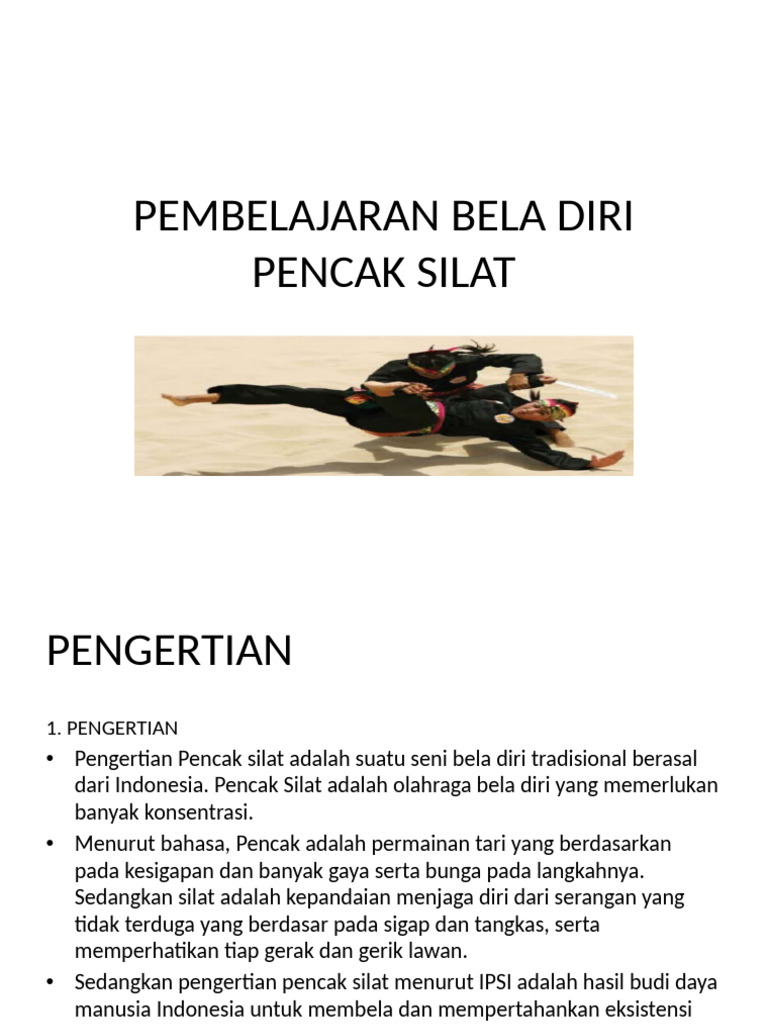 Pembelajaran Bela Diri Pencak Silat | PDF