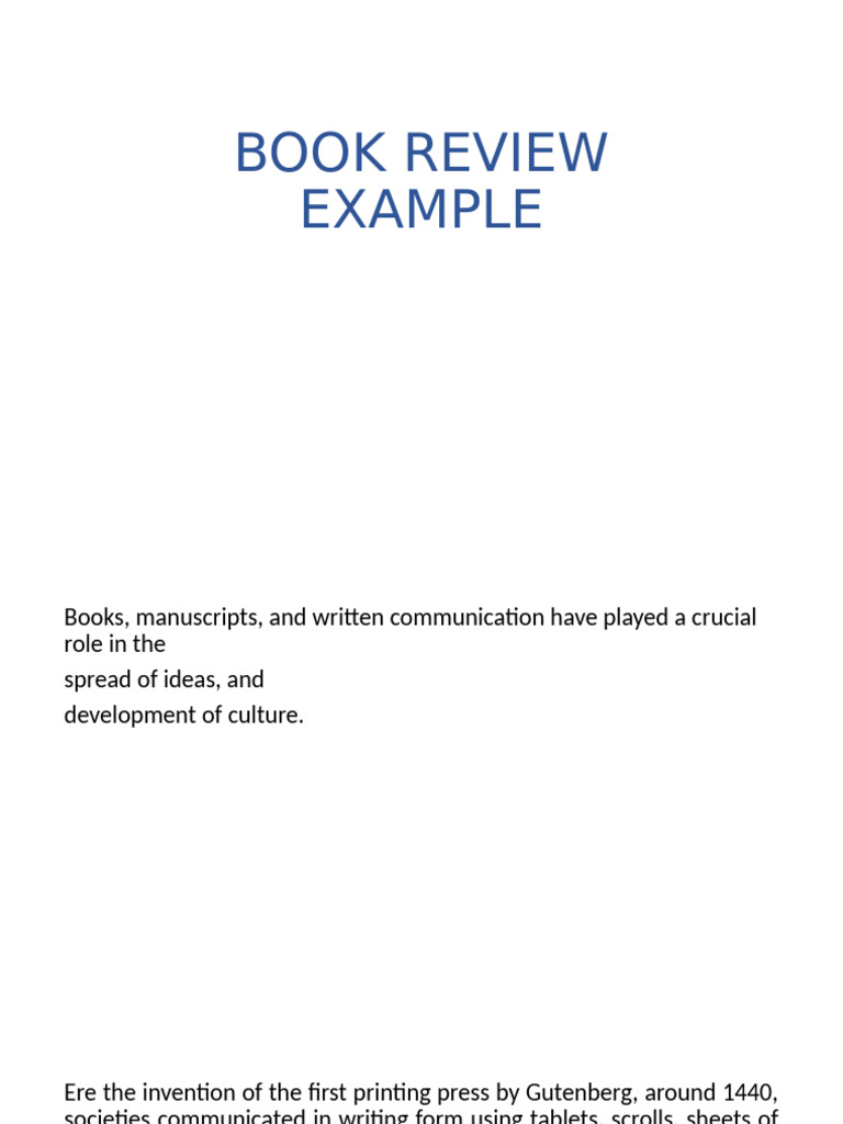 Book Review Example - Wallace | PDF