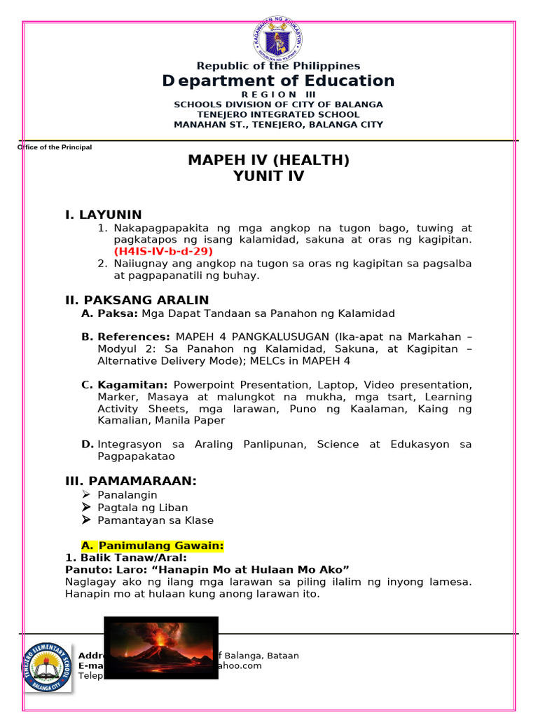 Mapeh Iv Cot 4 | PDF