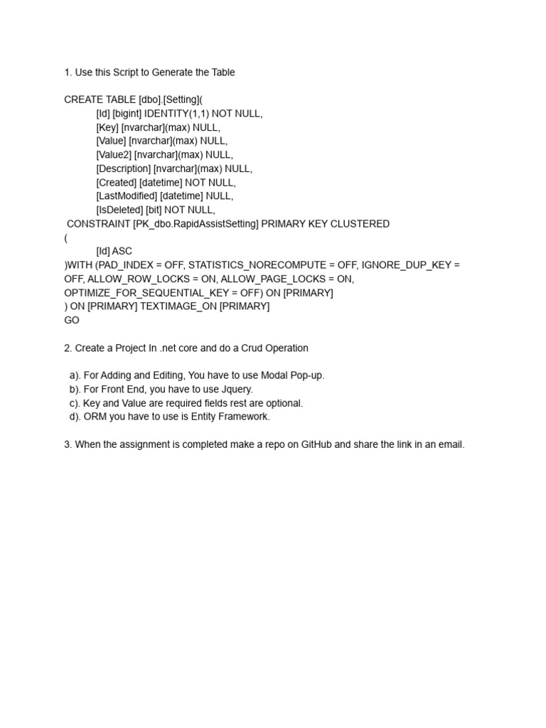 Assignment For 1-2 Years Devs | PDF