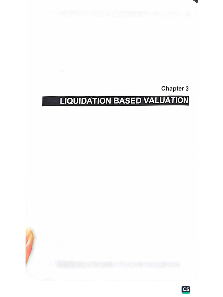 Liquidation Based Valuation | PDF