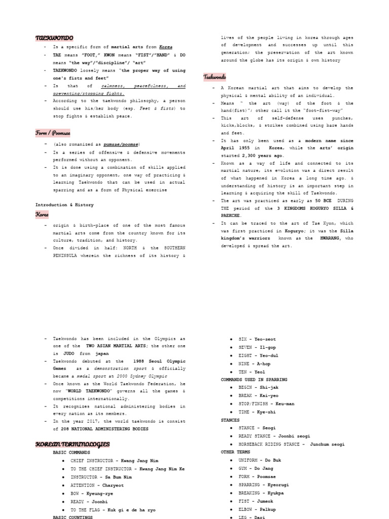 Taekwondo | PDF