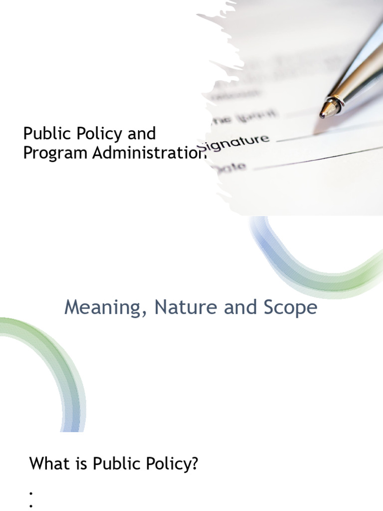 Presentation 1 Public Policy Program Administration | PDF