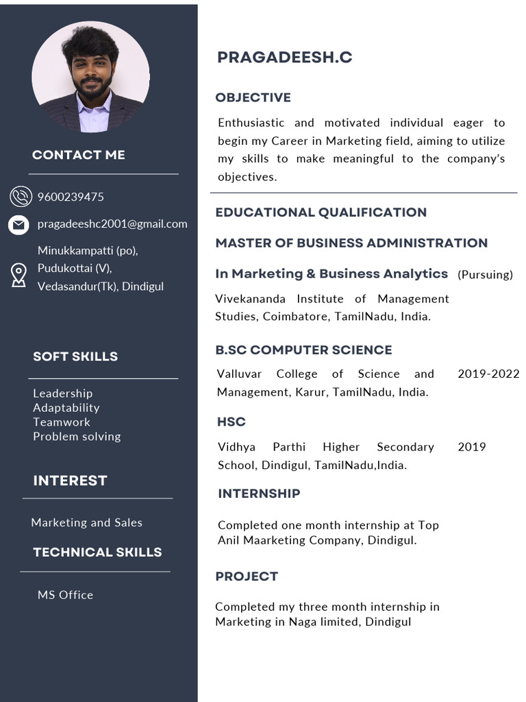 Pragadeesh C - Resume | PDF