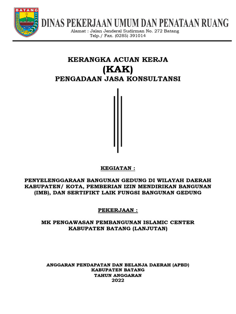 Kak MK Islamic Center Lanjutan Revisi | PDF