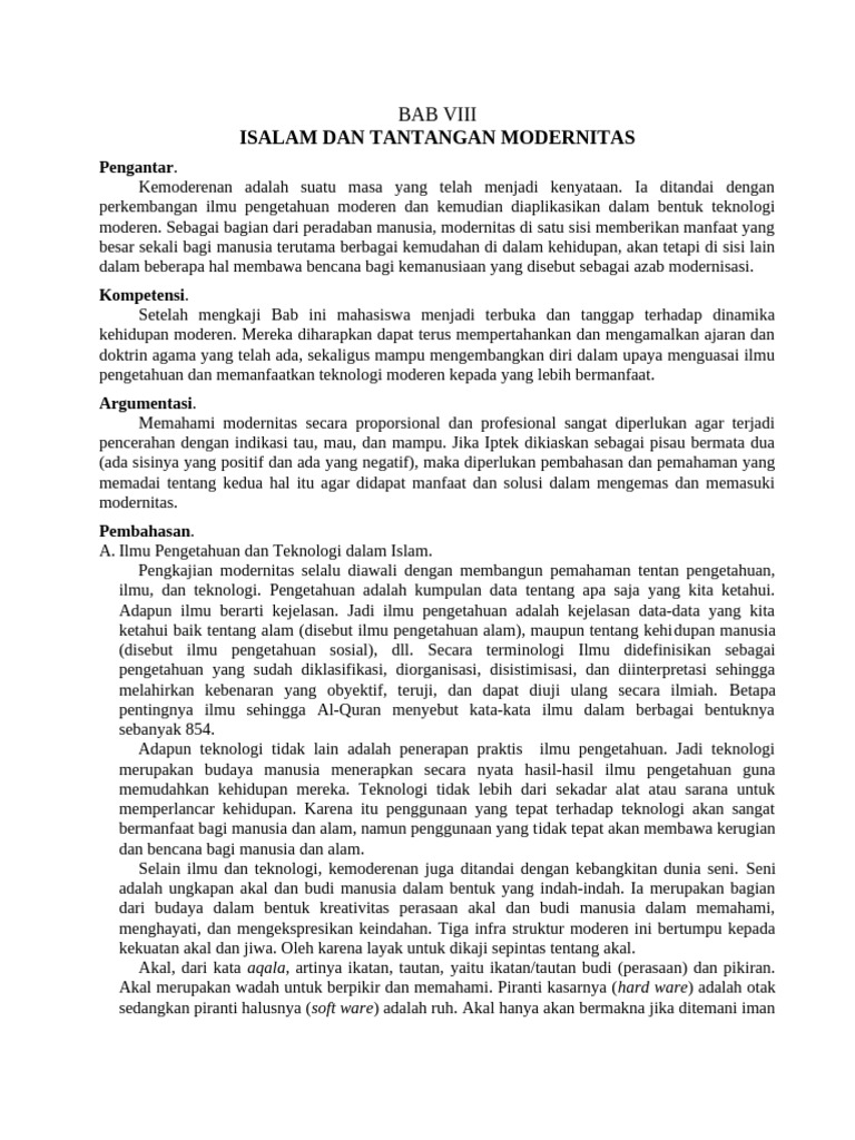 Bab 8 MK. Agama Islam | PDF