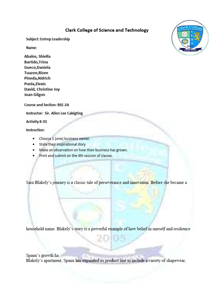 01_Entrep_Activity-1 GROUP 2 | PDF