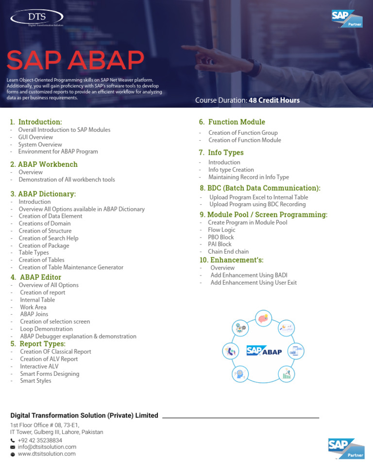 SAP ABAP (IT) Course Content | PDF | Computer Engineering | Software Development
