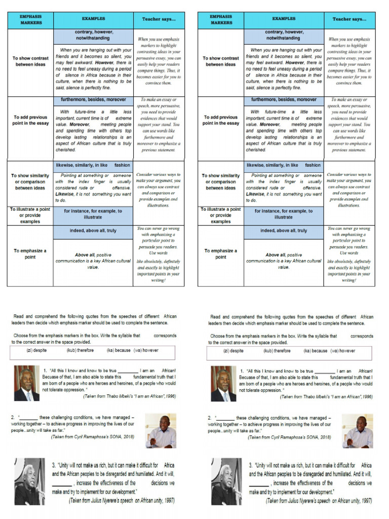 Emphasis Markers | PDF